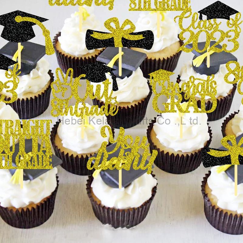 China congrats done Bachelor hat graduation cake insert card graduation ...